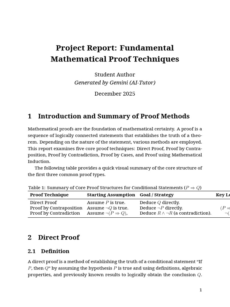 Core Mathematical Proof Techniques | PDF | Mathematical Proof | Prime ...