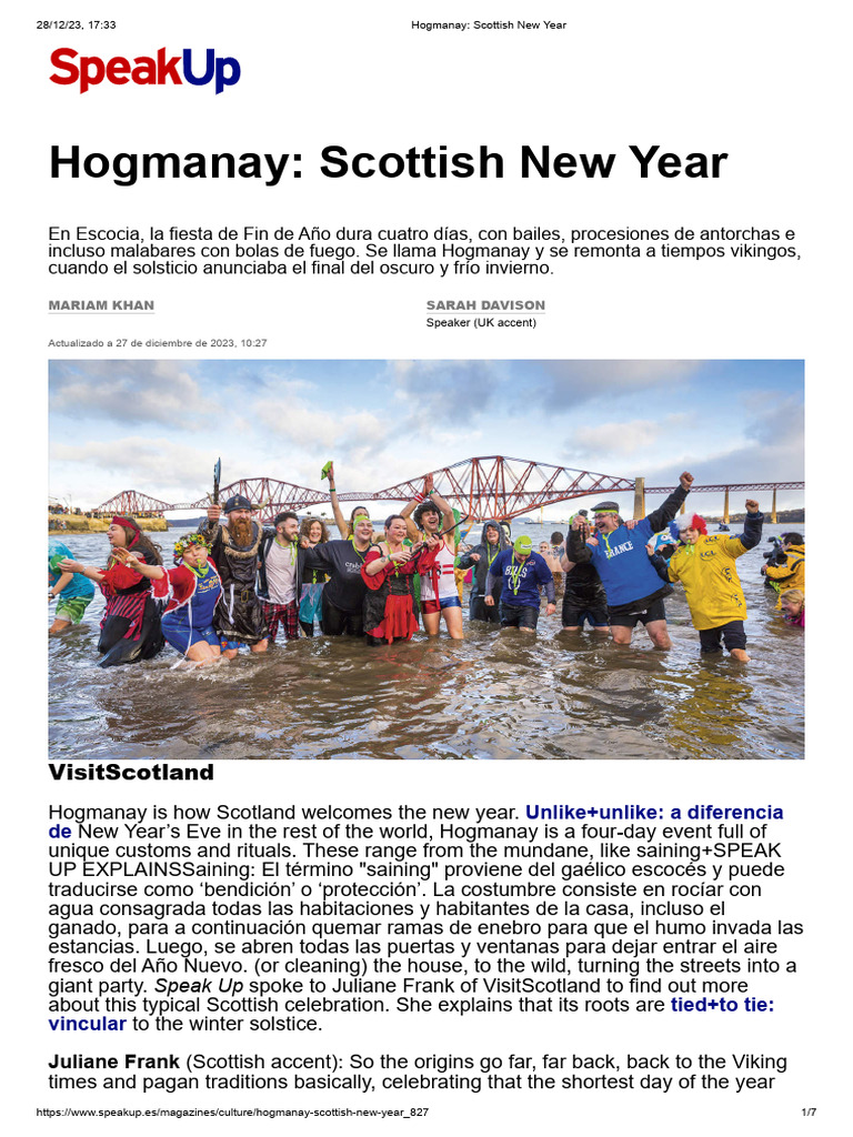 Hogmanay: Scotland's Unique New Year Celebration | PDF | Scotland ...