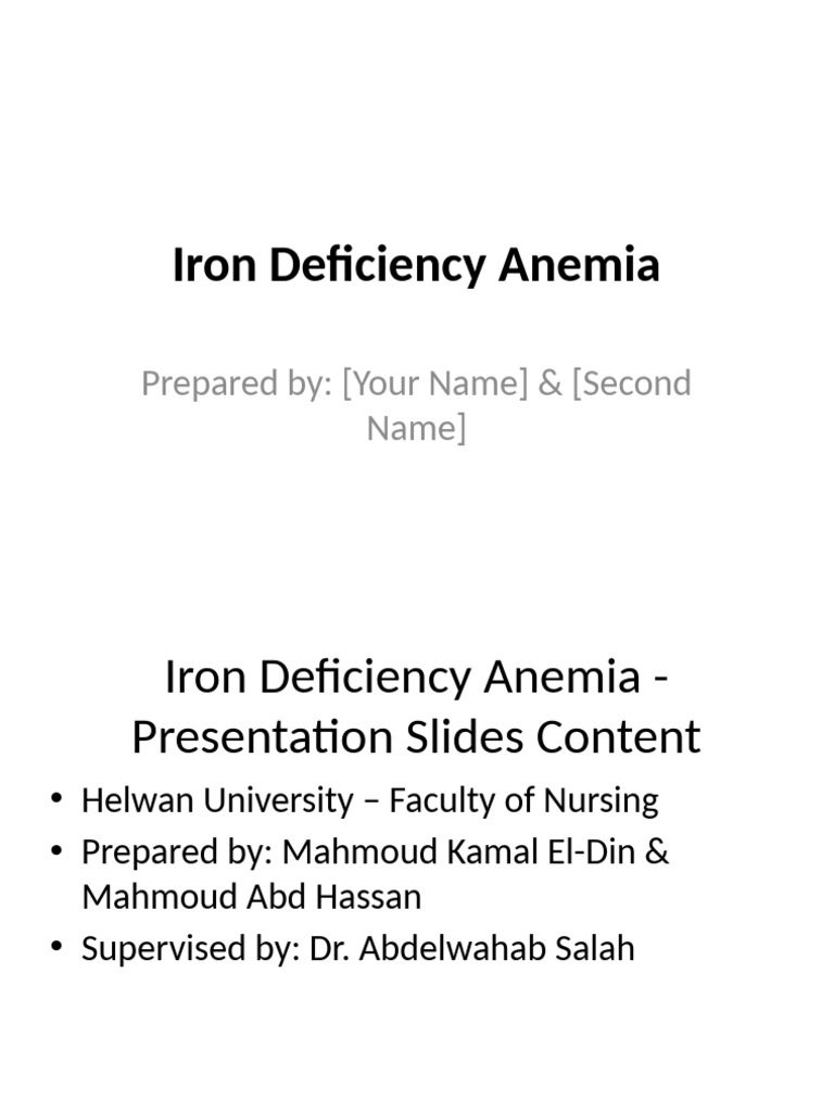 Iron Deficiency Anemia | PDF | Anemia | Medical Specialties