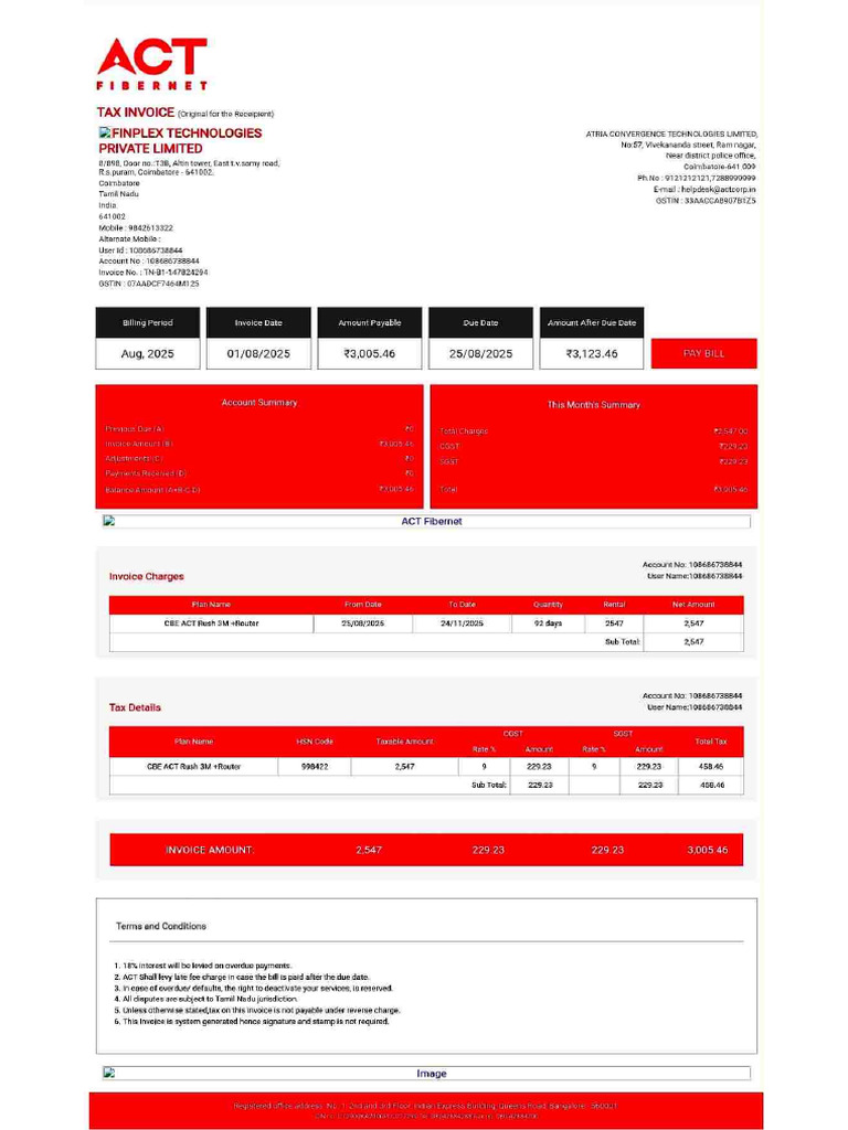 July Act Bill | PDF