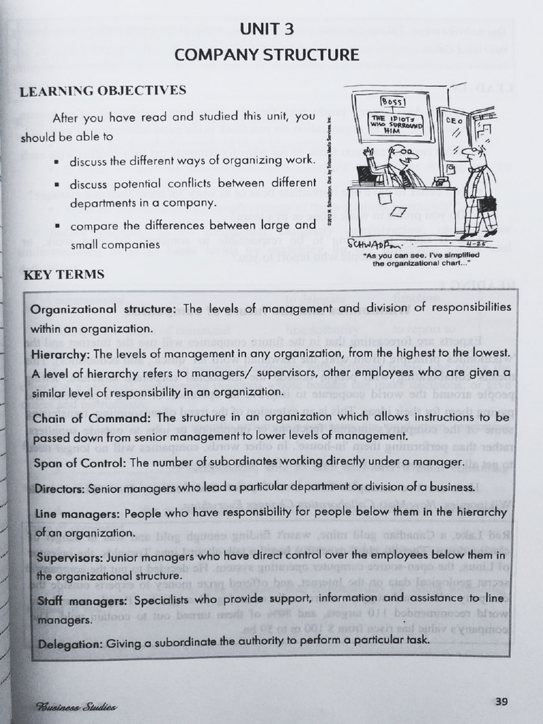 Unit 3. Company Structure PDF | PDF