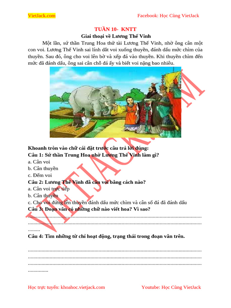 Bai Tap Cuoi Tuan Tieng Viet Lop 2 Tuan 10 | PDF