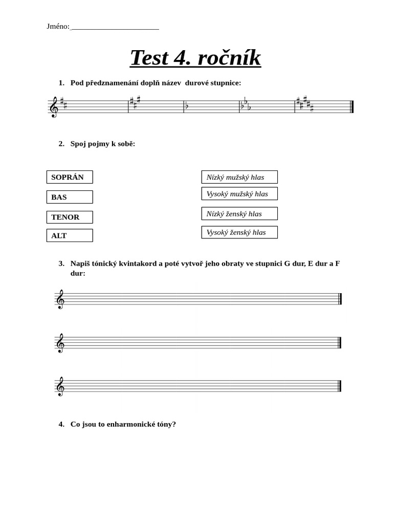 Testík 4. Ročník | PDF