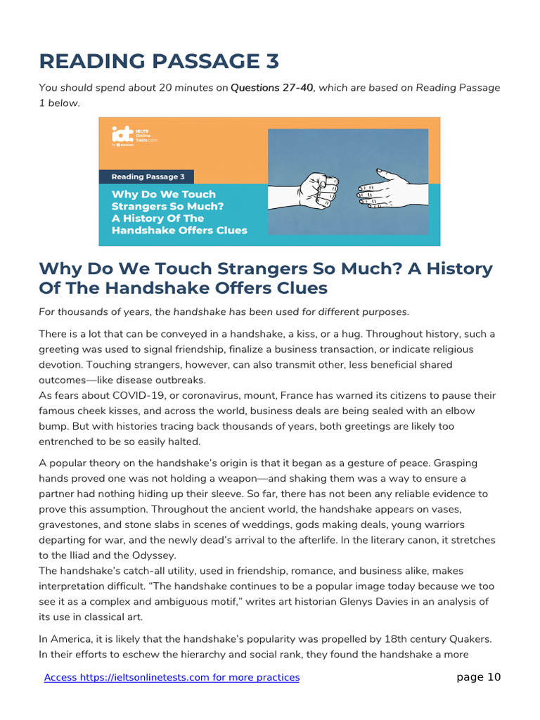 History of Handshakes and Kisses | PDF | Kiss