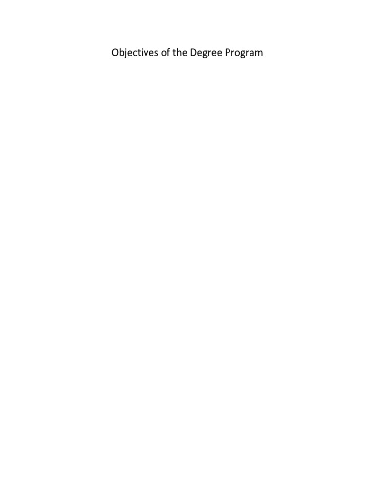2. Objectives of the Degree Program.pdf NEW-2 | PDF
