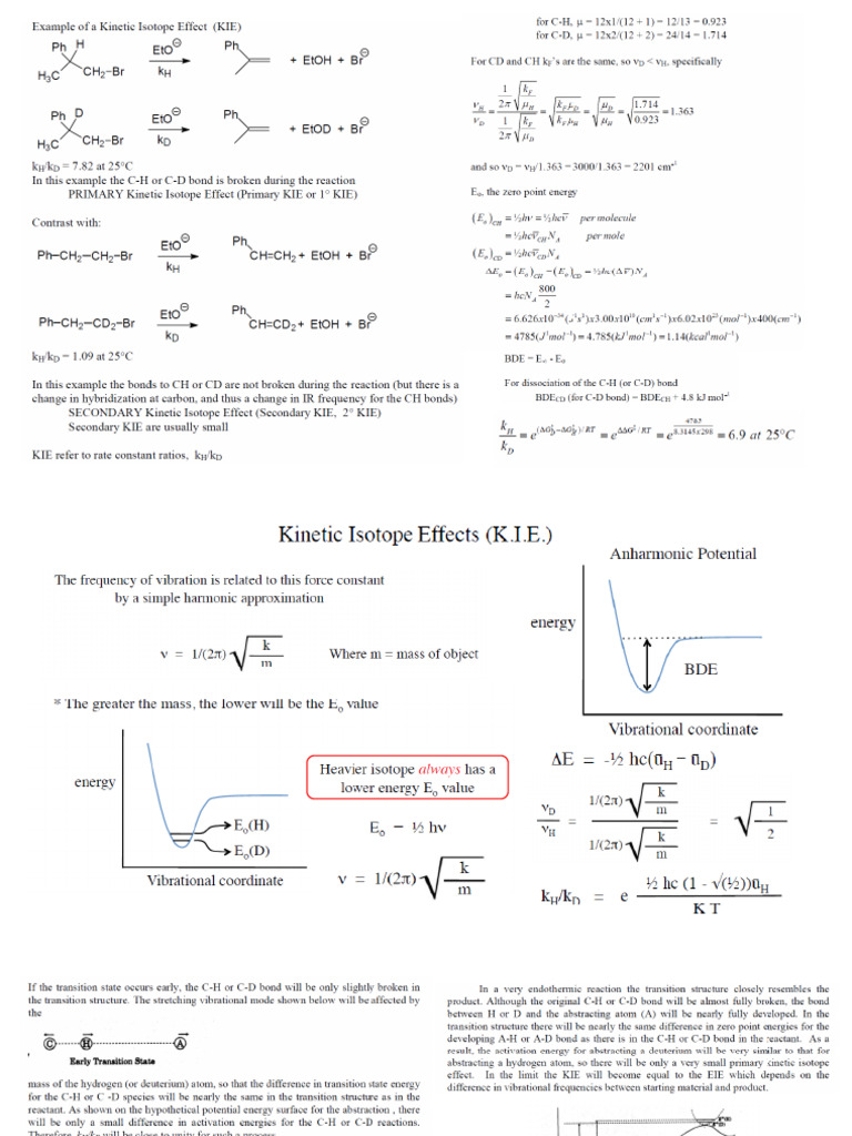 Hydrogen Tunneling and Kinetic Isotope Effects | PDF