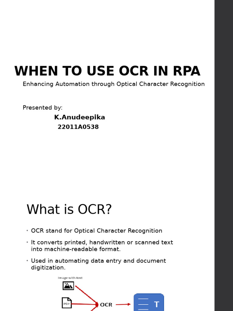 When to Use OCR in RPA[1] | PDF | Optical Character Recognition | Computing