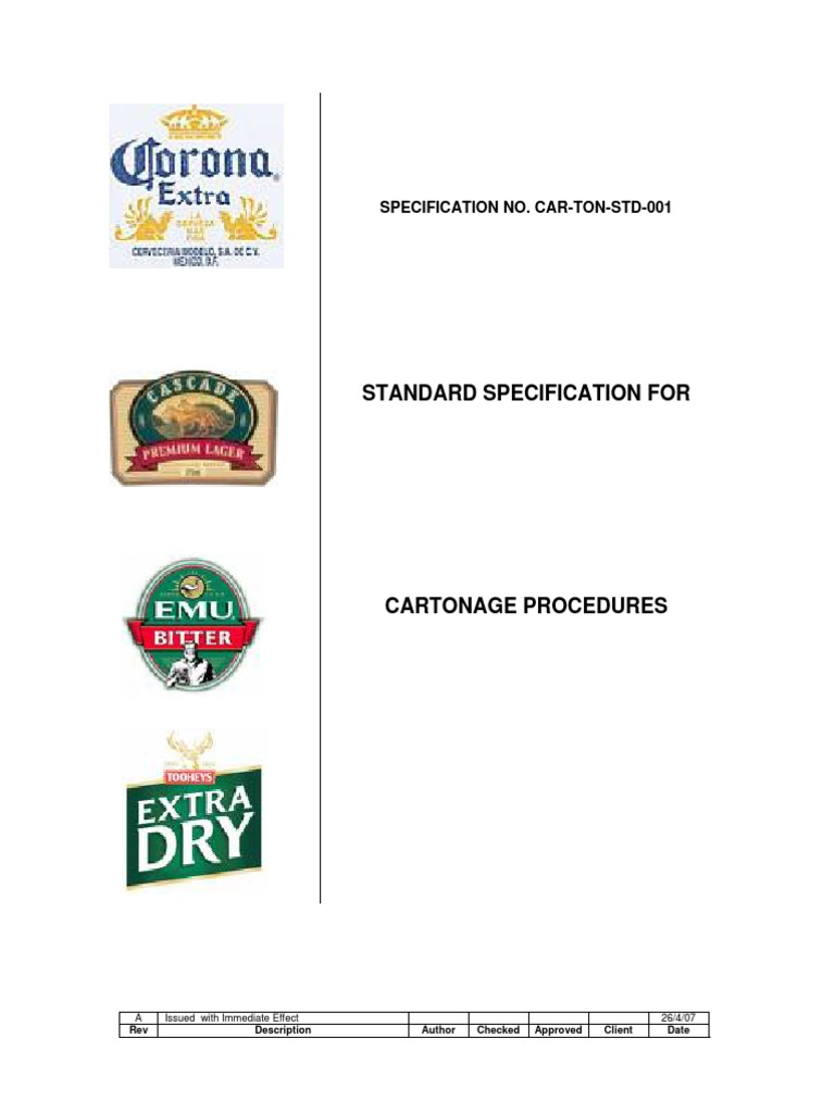 A Guide to Effective Carton Fining: Standard Specification for ...