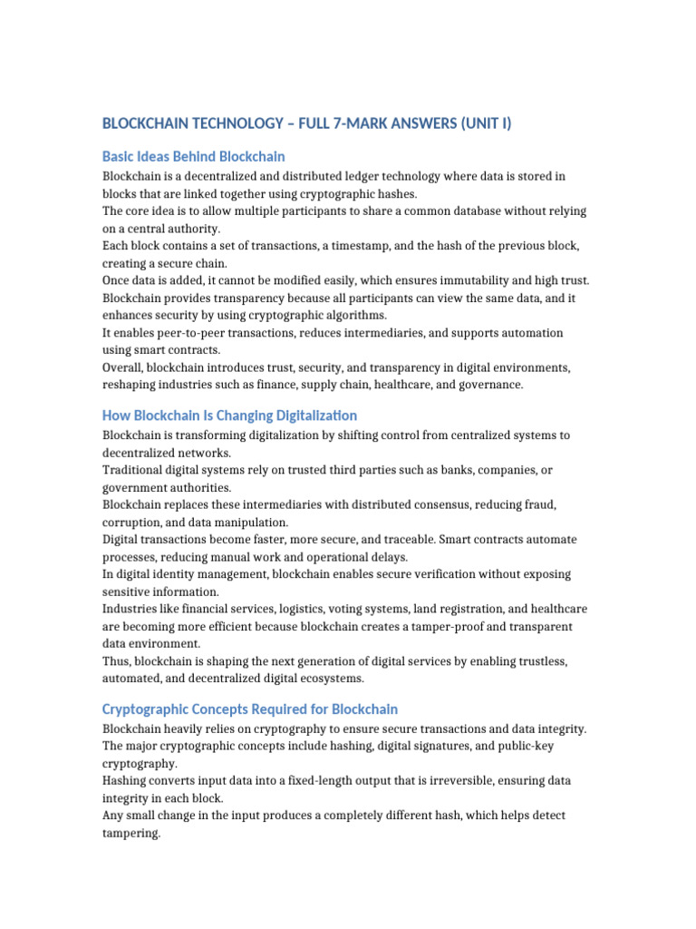 Blockchain Technology Overview and Impact | PDF | Cryptocurrency ...