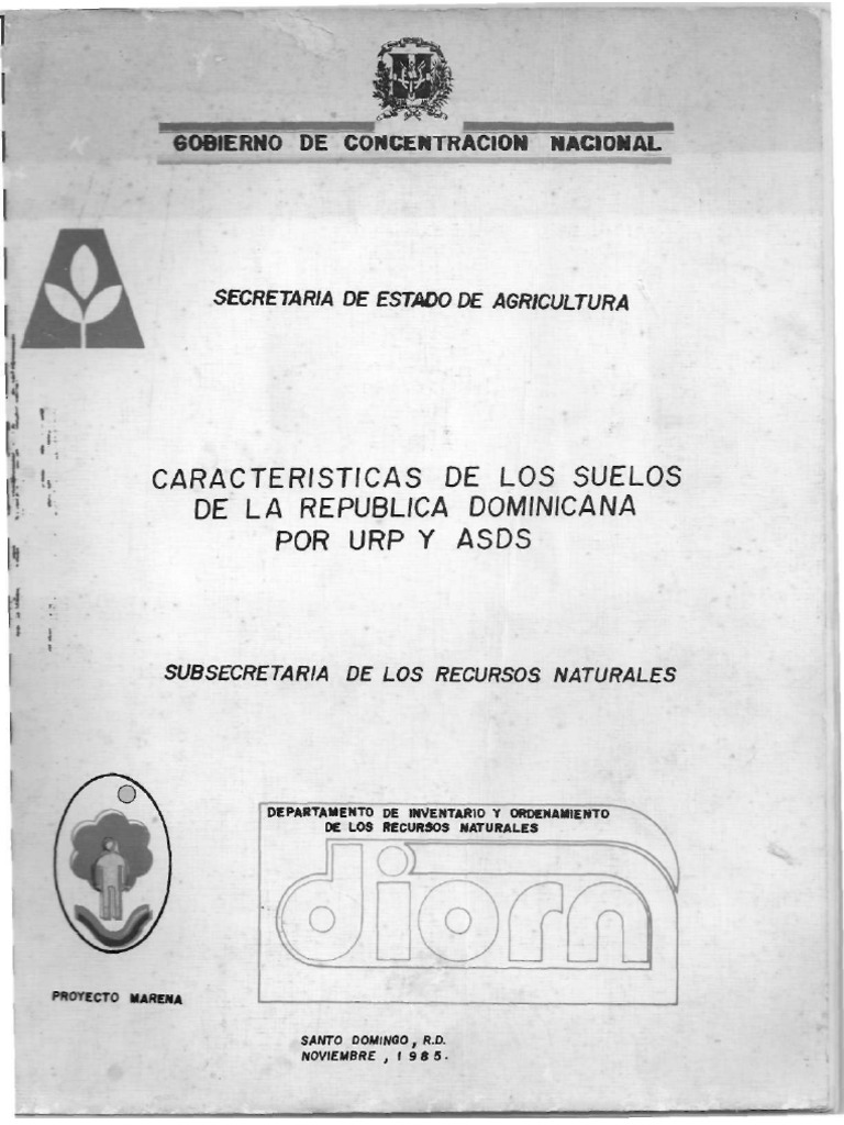Características de Los Suelos de La República Dominicana Por URP y ASDS ...