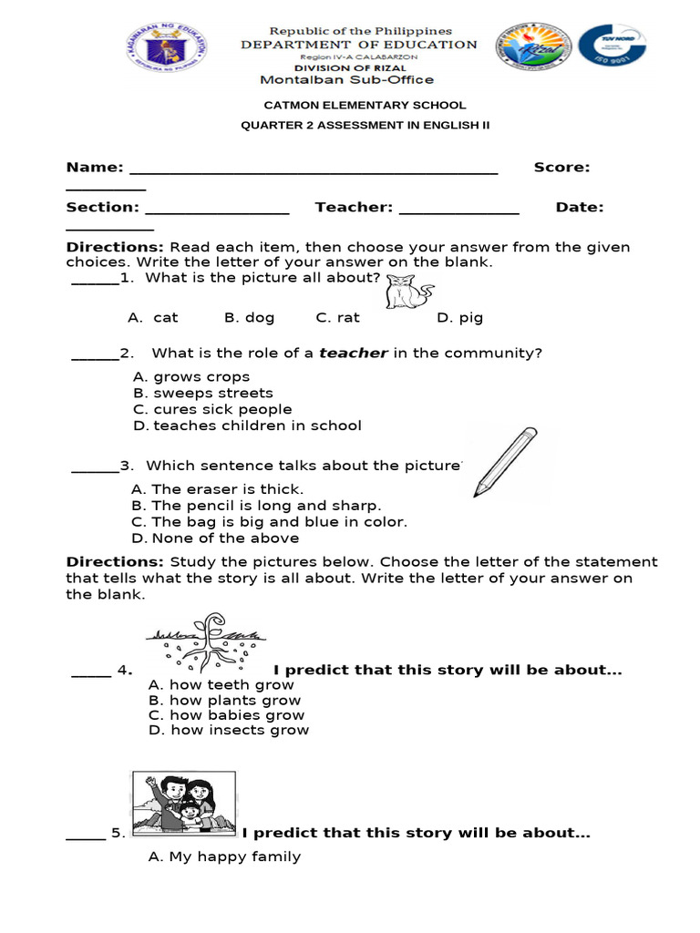 2nd Quarter Exam - Revised | PDF