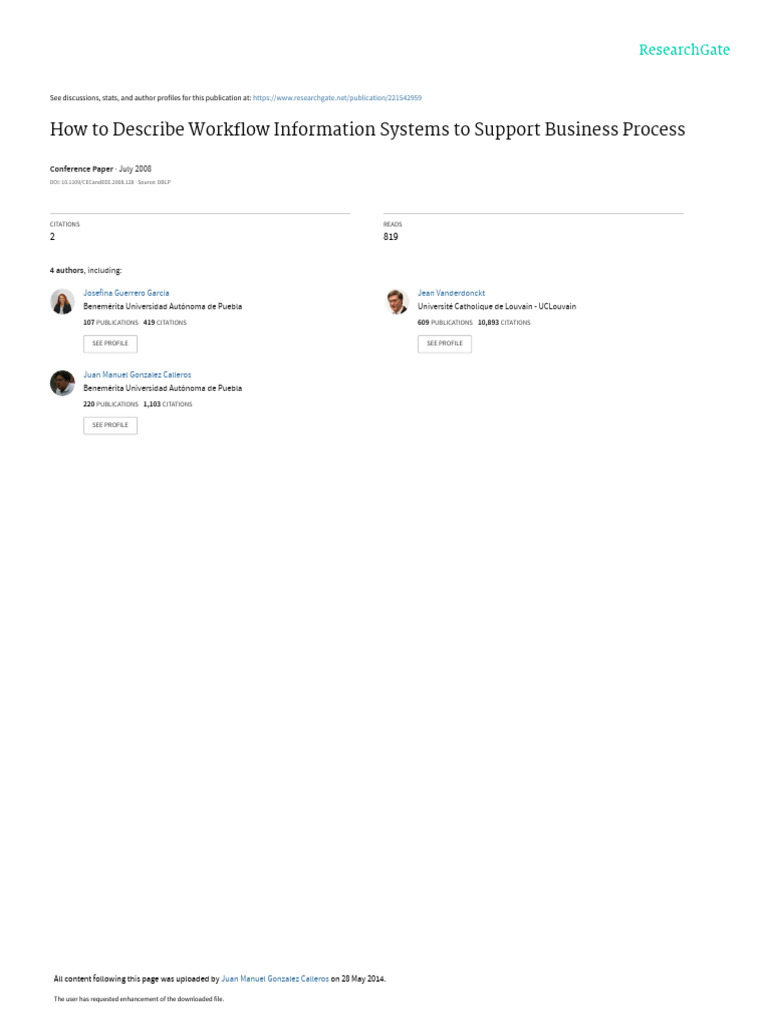 How to Describe Workflow Information Systems to Su | PDF | User ...