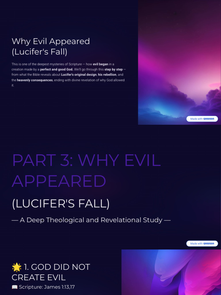 Understanding Lucifer's Fall and Evil | PDF | Satan | Lucifer