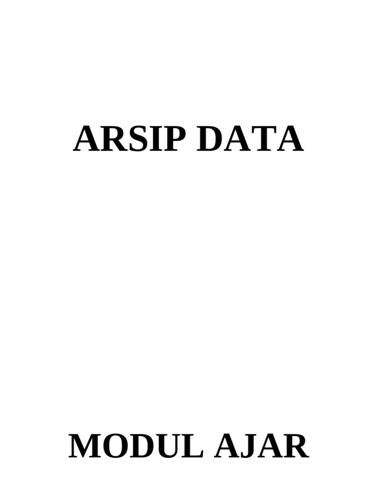 Arsip Data | PDF