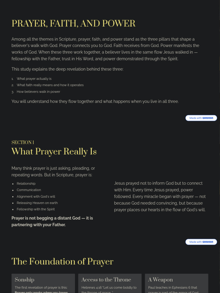Prayer Faith and Power | PDF