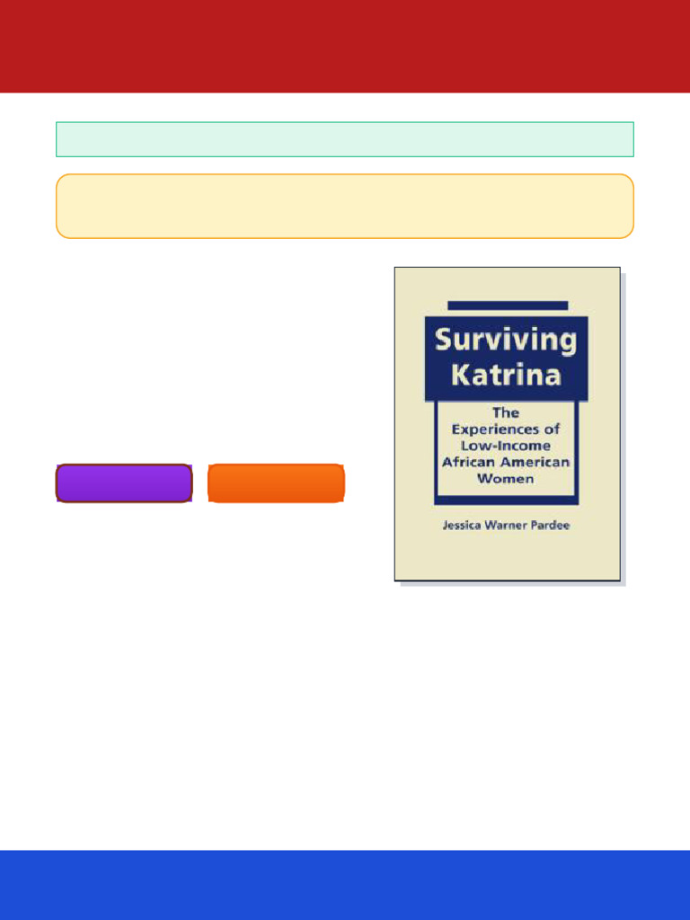 Surviving Katrina The Experiences of Low Income African American Women ...