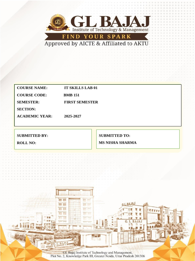 IT Skills Lab 01: MS Word & Excel Tasks | PDF | Debits And Credits ...