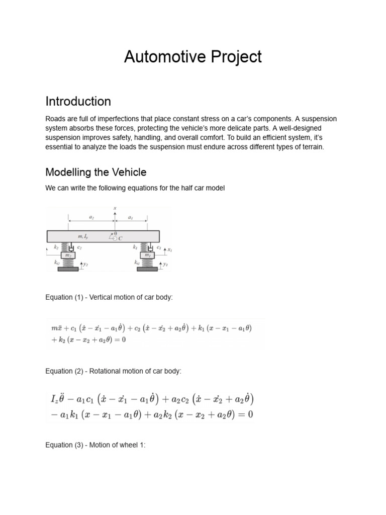 Automotive Project | PDF