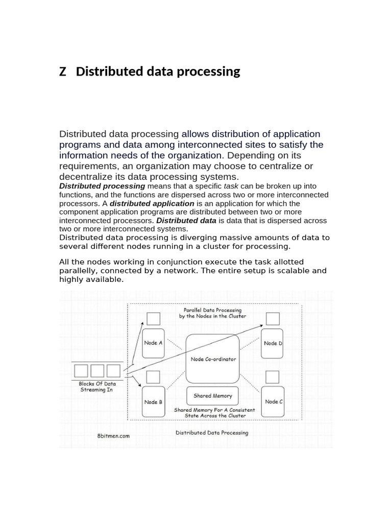 Z Distributed Data Processing | PDF | Scalability | Information Retrieval