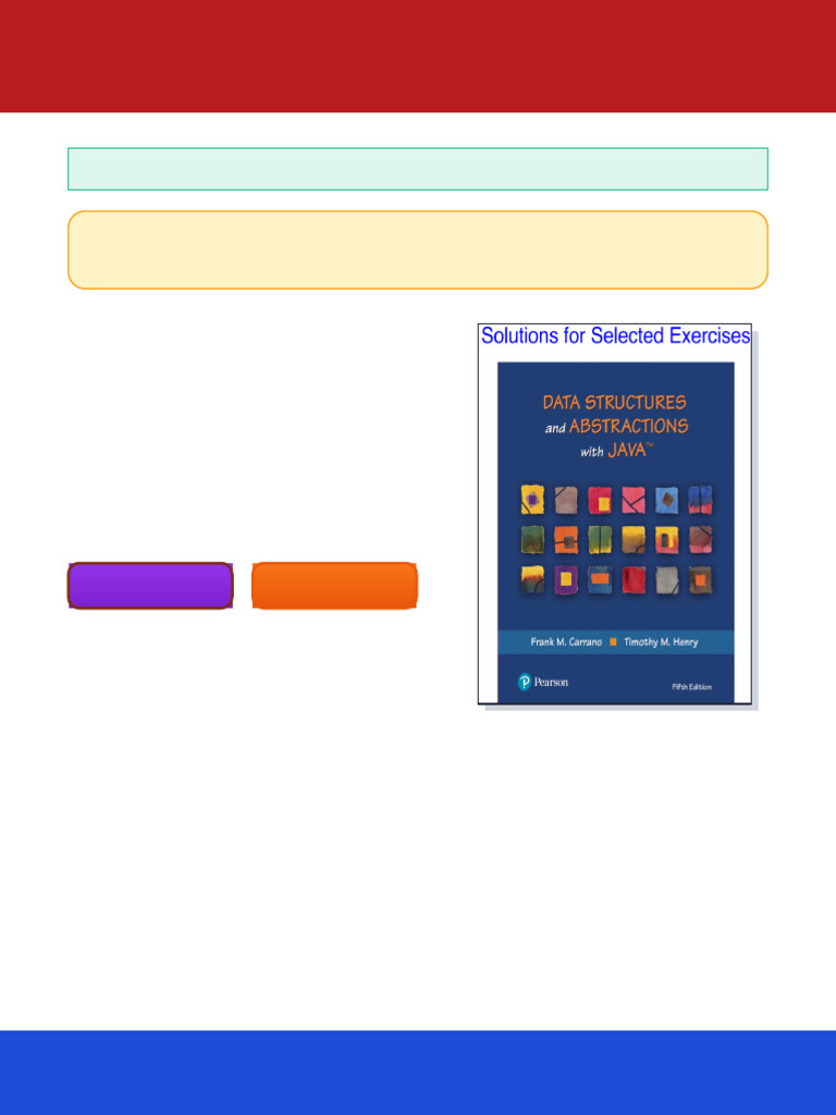 Data Structures and Abstractions with Java Solutions for Selected Exercises Frank M Carrano ...