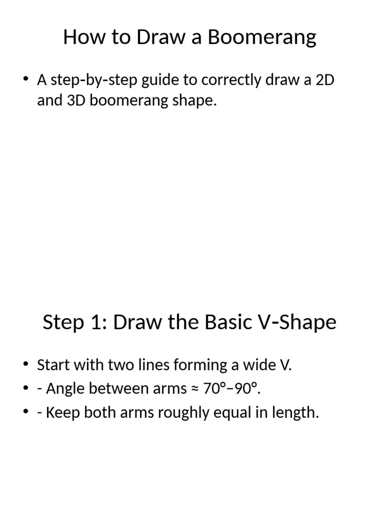 How To Draw Boomerang | PDF