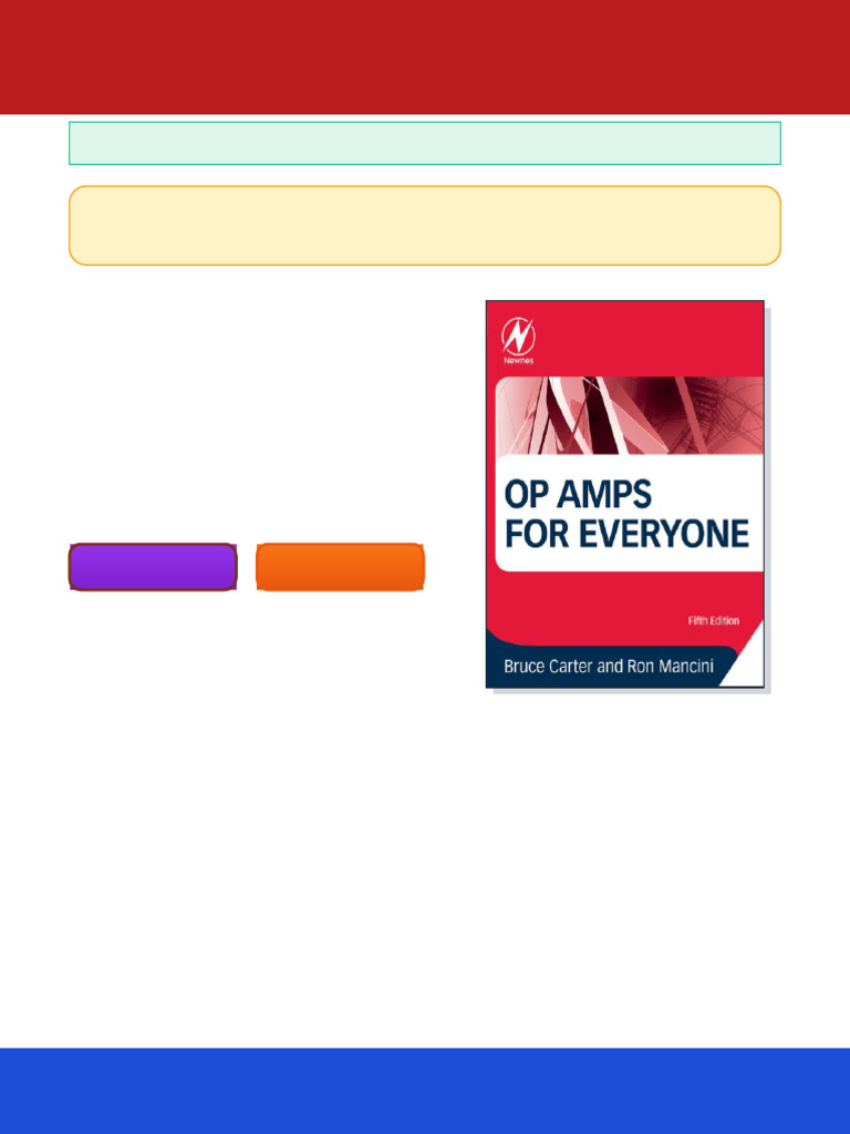 Op Amps for Everyone 5th Edition Carter B. ebook clean-source pdf | PDF | Amplifier ...