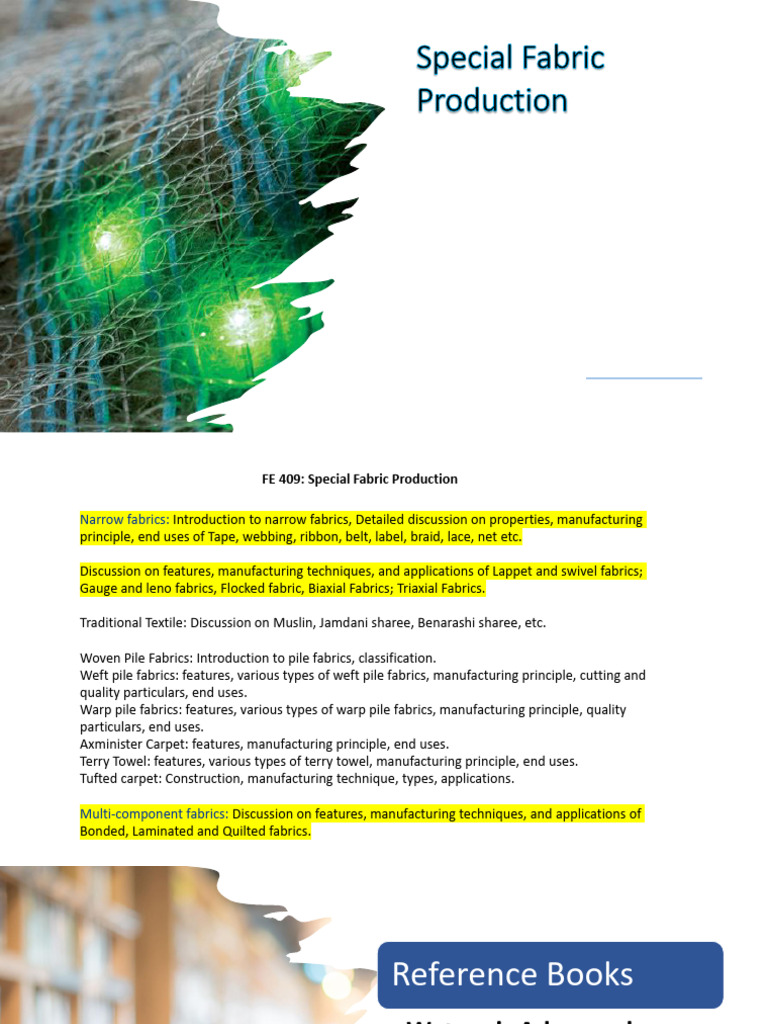 Overview of Narrow and Special Fabrics | PDF | Textiles | Knitting