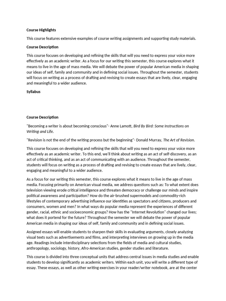 Academic Writing in Media Studies | PDF | Essays | Mass Media