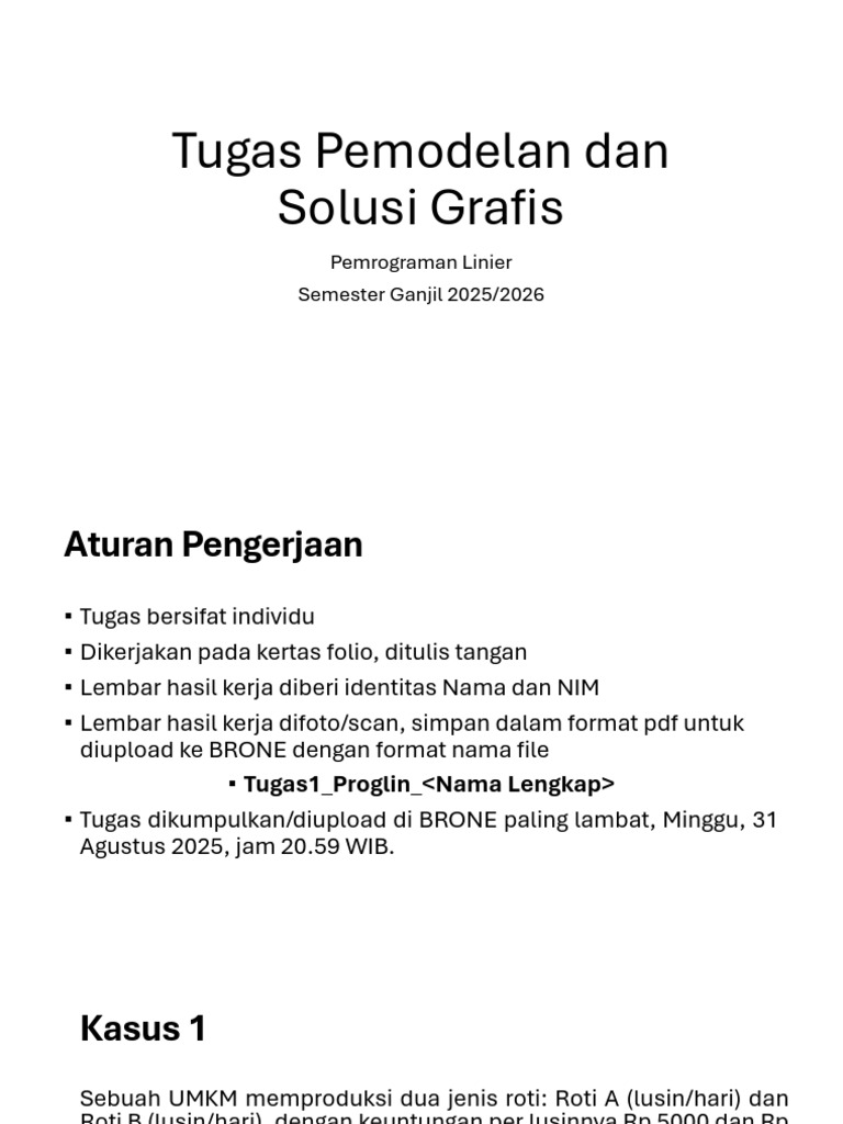 1 Tugas Pemodelan Dan Solusi Grafis - 2025 | PDF