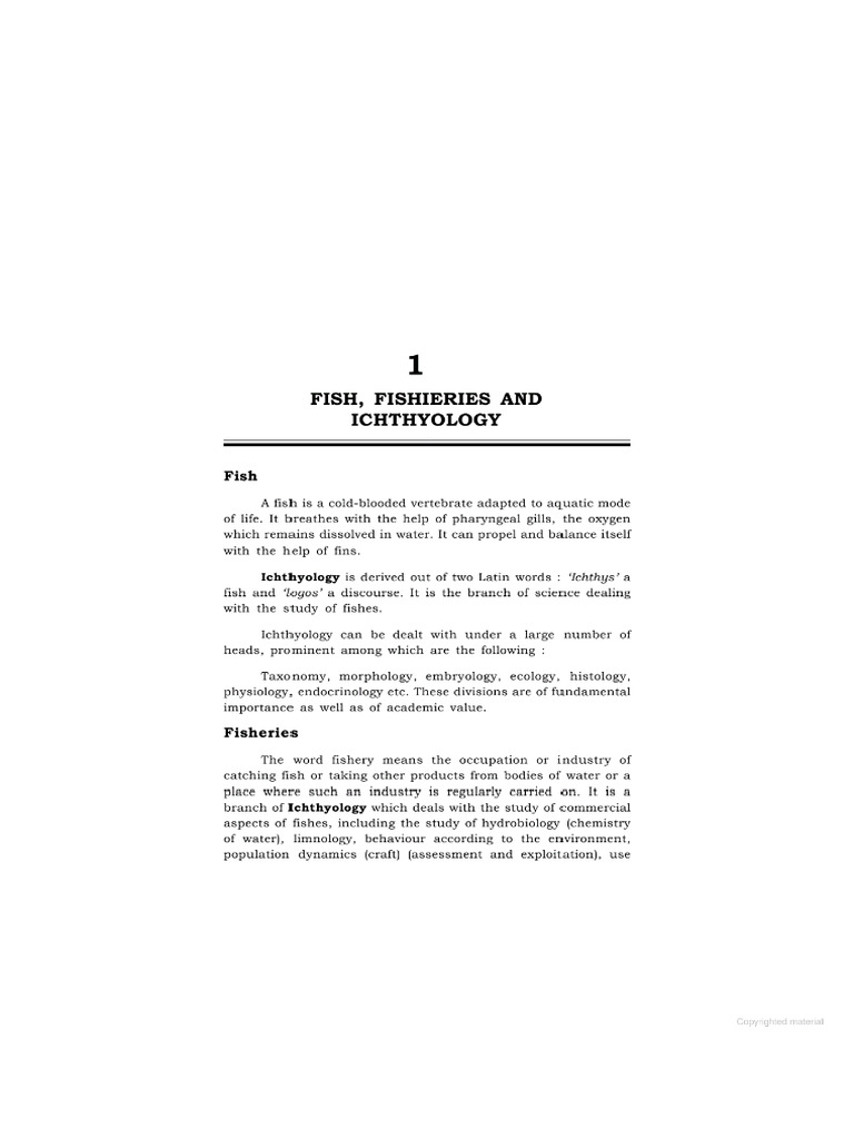 Fisheries and Ichthyology | PDF
