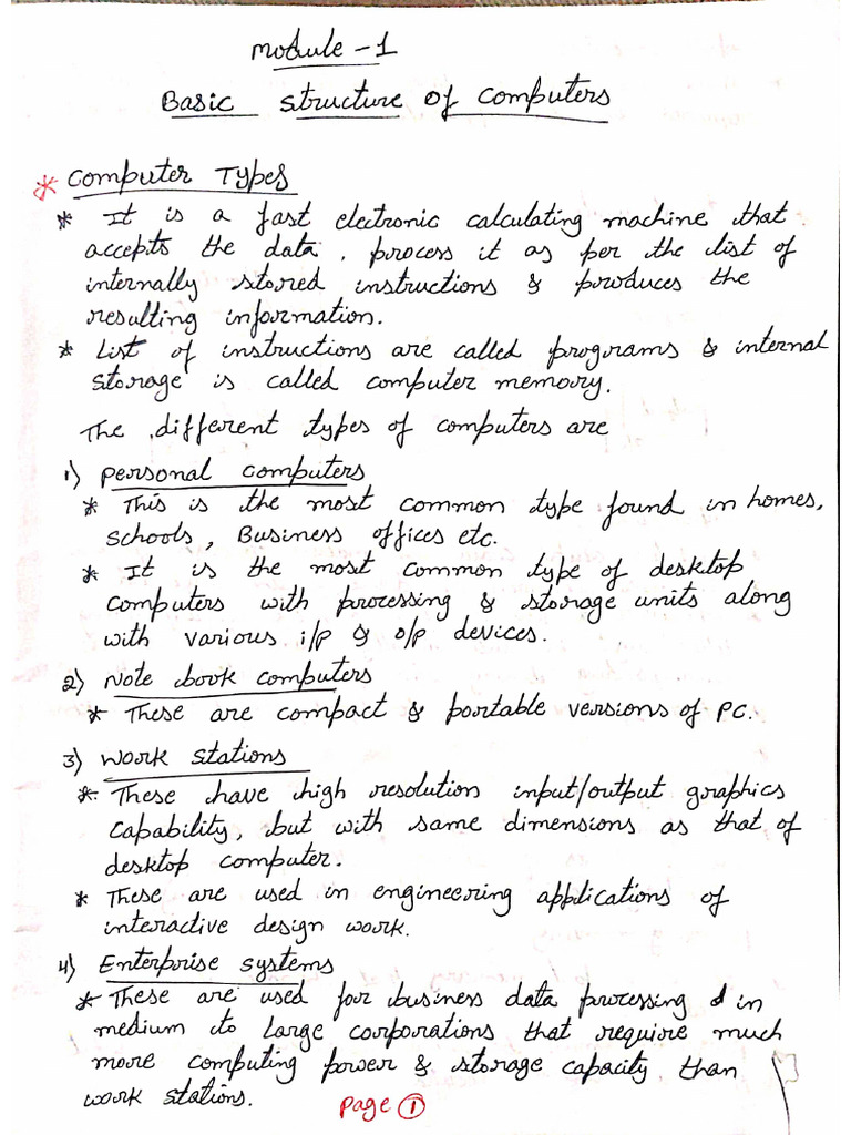 COA Module 1notes | PDF