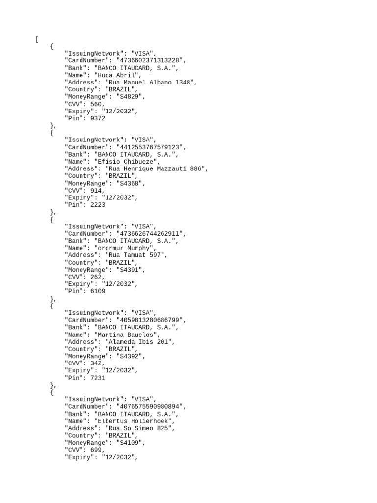 Credit Card Details (VCCGenerator.org) (1) | PDF | Retail Financial ...