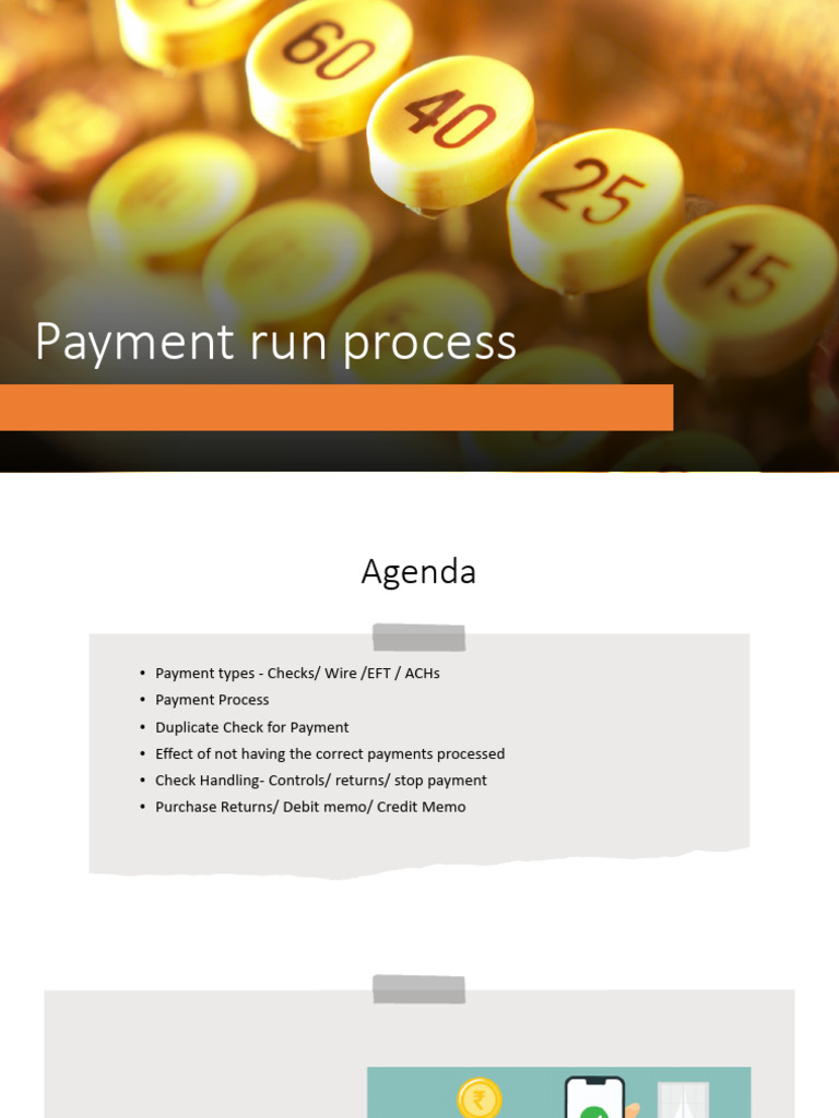 Payment Run Process | PDF | Cheque | Invoice