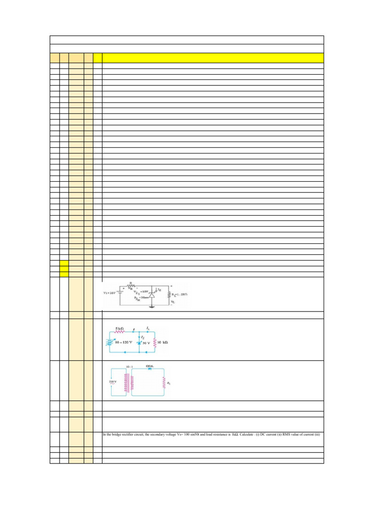 Unit 1 and 5 Practice Questions | PDF | Diode | Rectifier