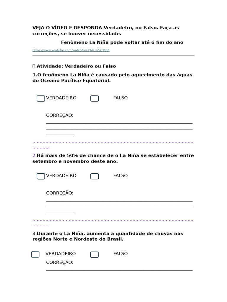 Fenômeno La Niña Pode Voltar Até o Fim Do Ano | PDF | Chuva | Geografia ...