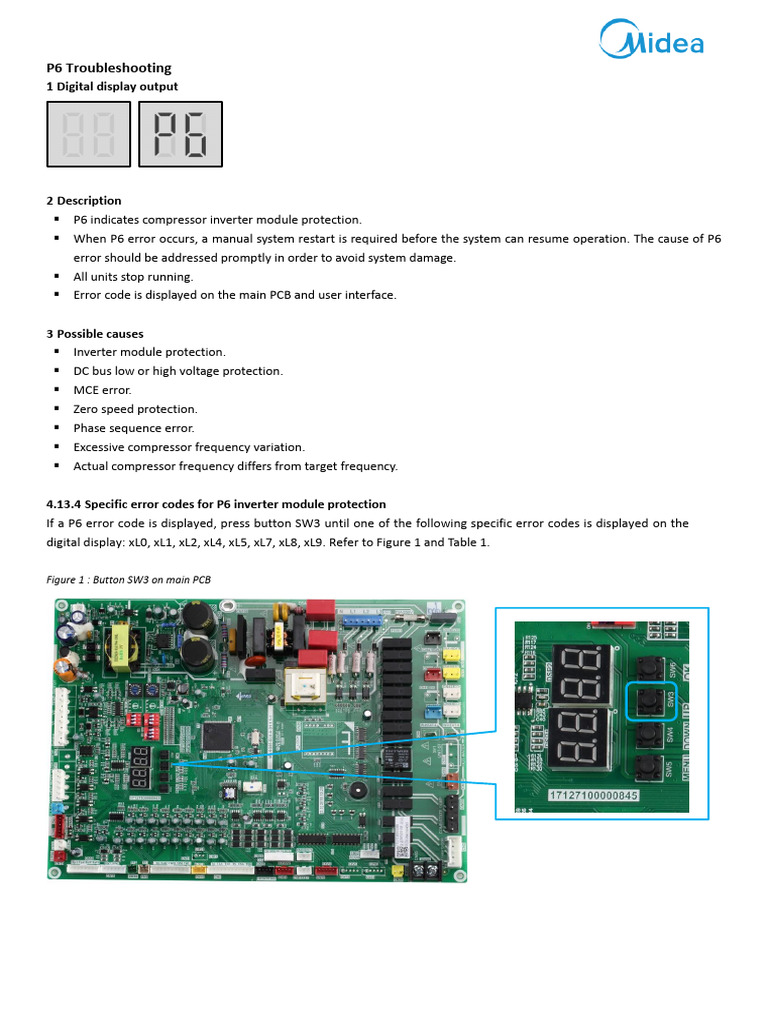 P6 Error Code Troubleshooting Guide | PDF | Power Inverter ...