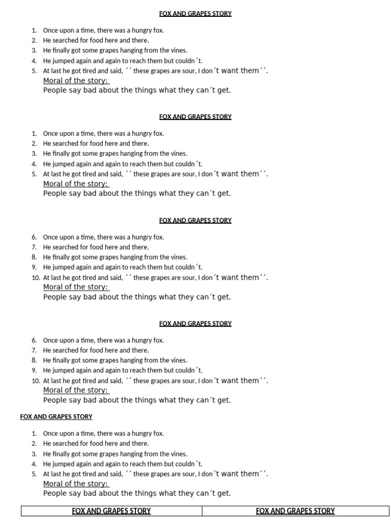 Fox and Grapes Story | PDF | Chess | Chess Theory