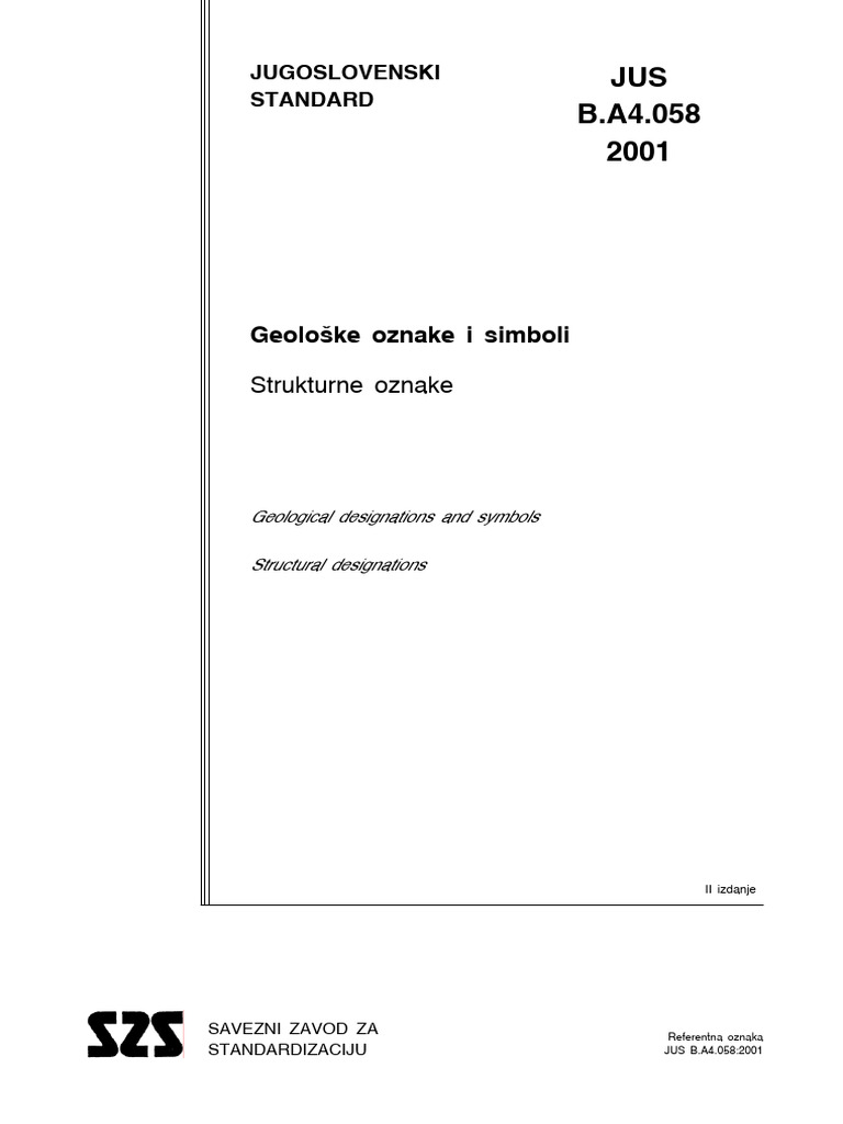 SRPS B.A4.058 - Strukturne Oznake | PDF
