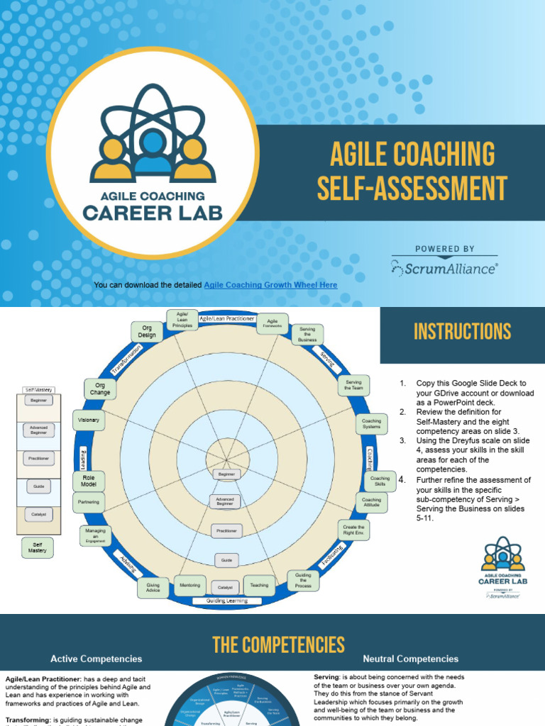 Agile Coaching Growth Wheel Self Assessment - Resource Library | PDF ...