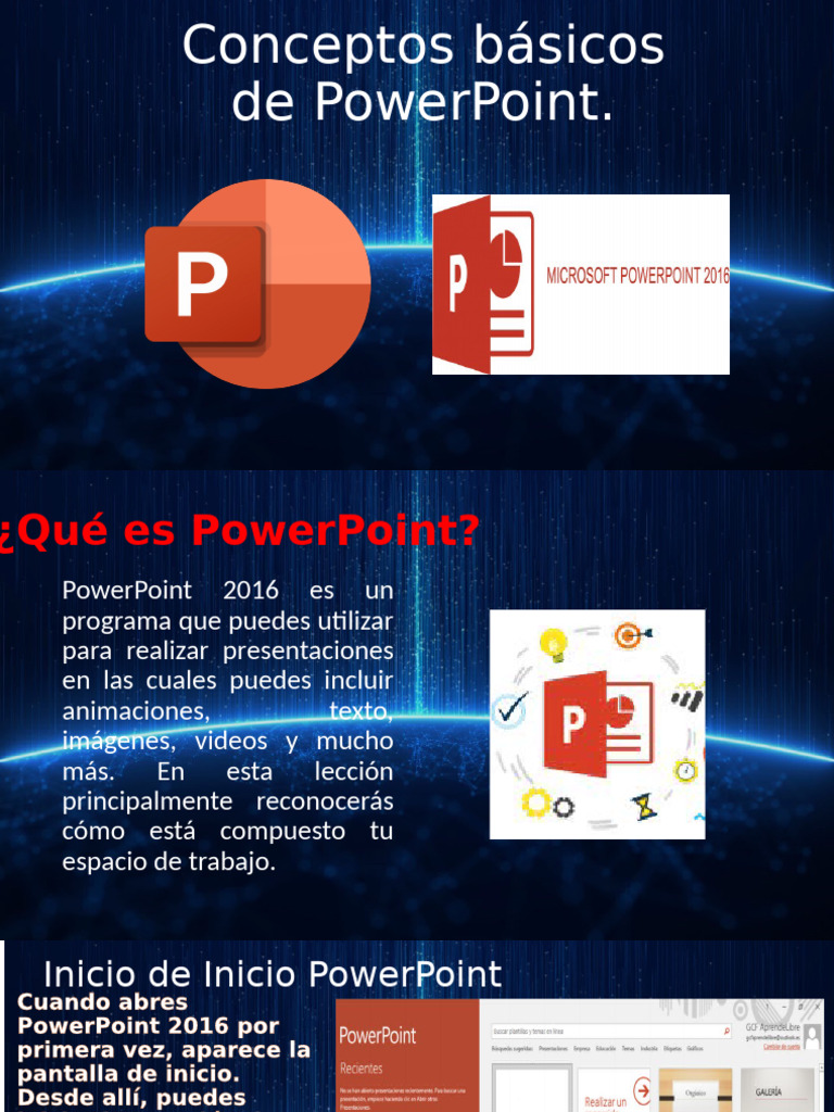 PowerPoint Conceptos Basicos | PDF | Microsoft PowerPoint | Botón ...