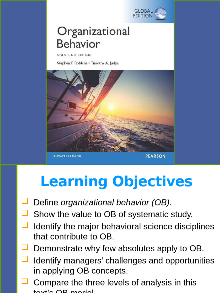 LECTURE # 1 Robbinsjudge - Ob17 - Inppt - 01 | PDF | Psychology | Science