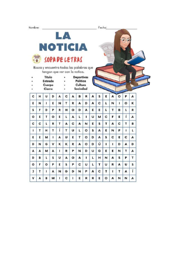 Sopa de Letras de La Noticia | PDF
