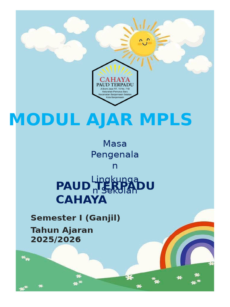 Modul MPLS PAUD Terpadu Cahaya 2025 | PDF