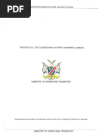 Namibia Learner's Licence Guide PDF | PDF