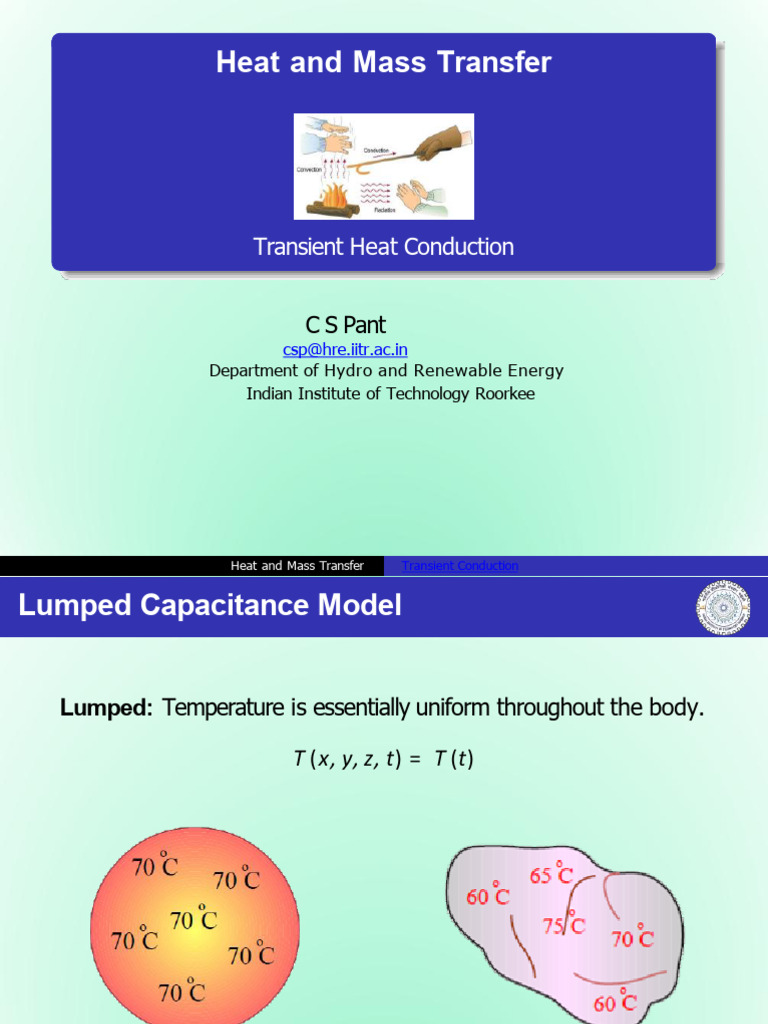 L4 CSP Heat Transfer 203 Lumped | PDF | Thermal Conduction | Classical ...