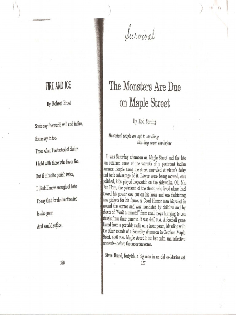 The Monsters Are Due On Maple Street | PDF