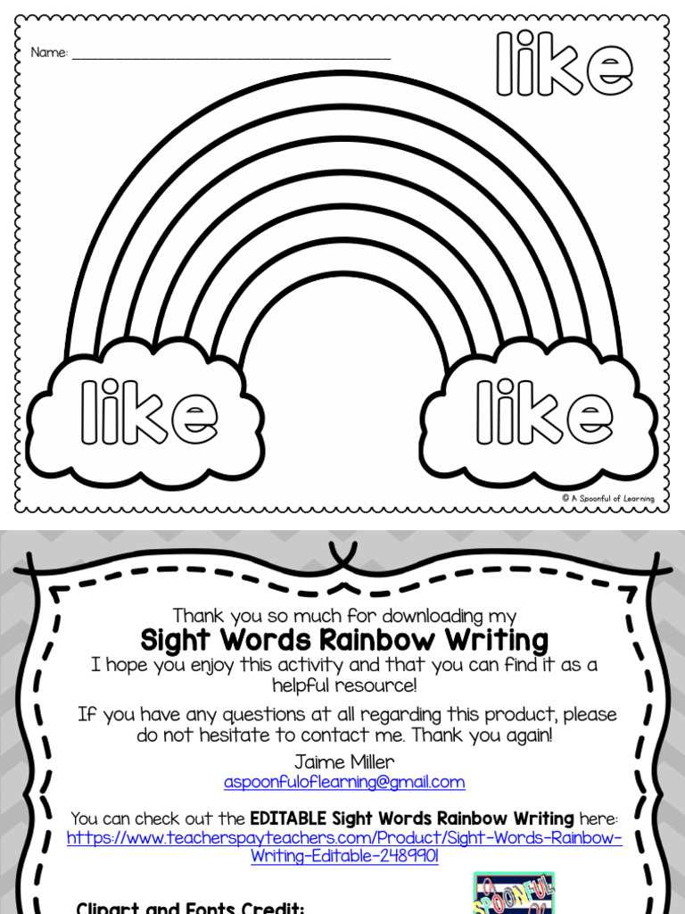 Rainbow Writing FREEBIE | PDF
