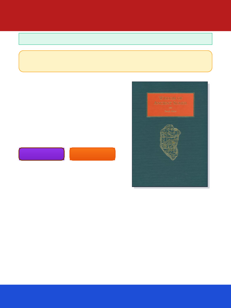 Wisdom of Ancient Sumer 1st Edition Bendt Alster Ebook Trusted Edition | PDF | Sumer ...