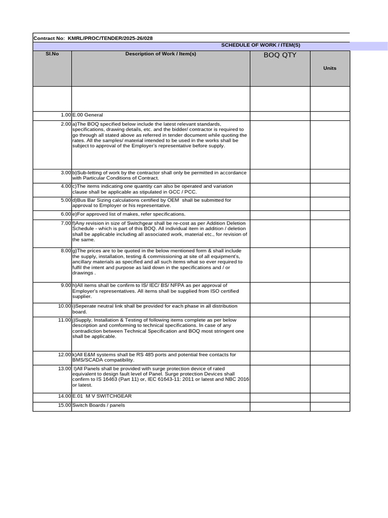 Final Estimate - Kbe 01 | PDF | Mains Electricity | Switch