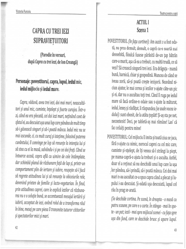 Capra Cu 3 Iezi | PDF